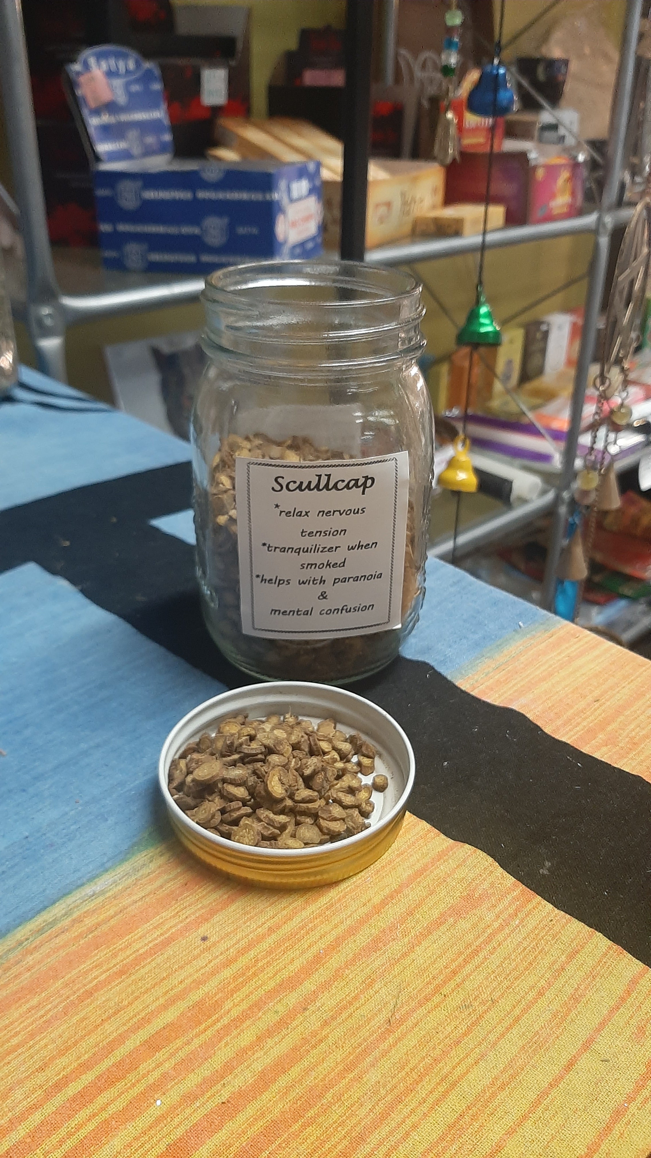Skullcap, Skullcap root packaged instore at Ulli's New Age Rockz ...